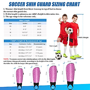 Shin Guards Soccer Youth Kids with Ankle Support Boys Girls Toddler Shin Pads Sleeves EVA Cushion Protection Reduce Shocks Injurie Calf Protective Gear for 4 5 6 7 8 9 10 11 12 Years Old (S, Pink)