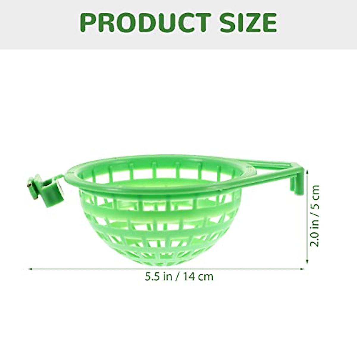 Mipcase 2pcs Plastic Bird Nest, Canary Nest Plastic Hollow Hanging Cage Finch Parrot Canary Pigeon Nest Bowl Eggs Hatching Tool Pan, Bird Breeding Hut Nest Pan