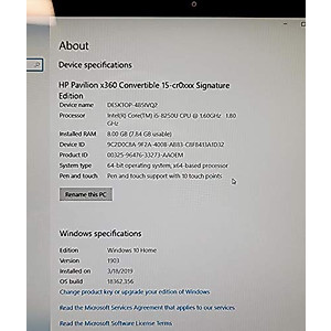 HP 2019 15.6-inch X360 2-in-1 Touchscreen FHD (1920x1080) IPS WLED-Backlit Display Laptop PC, 8th Gen Intel Quad-Core i5-8250U, 8GB DDR4 RAM, 128GB SSD, Bluetooth, HDMI, B&O Play, Windows 10
