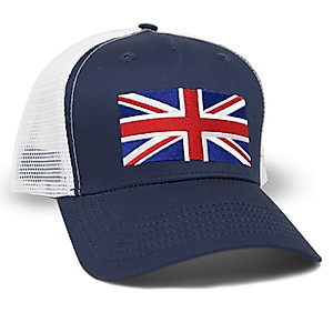 International Tie Union Jack British Flag Hat for Men and Women - United Kingdom UK Britain England London State Flag Trucker Baseball Snapback Cap