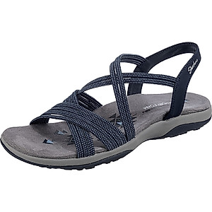 Skechers Women's, Reggae Slim - Turn It Up Sandal Navy 7 M
