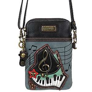 Chala Piano Cellphone Crossbody Handbag - Convertible Strap Music Lovers, Piano Players, Piano Teacher