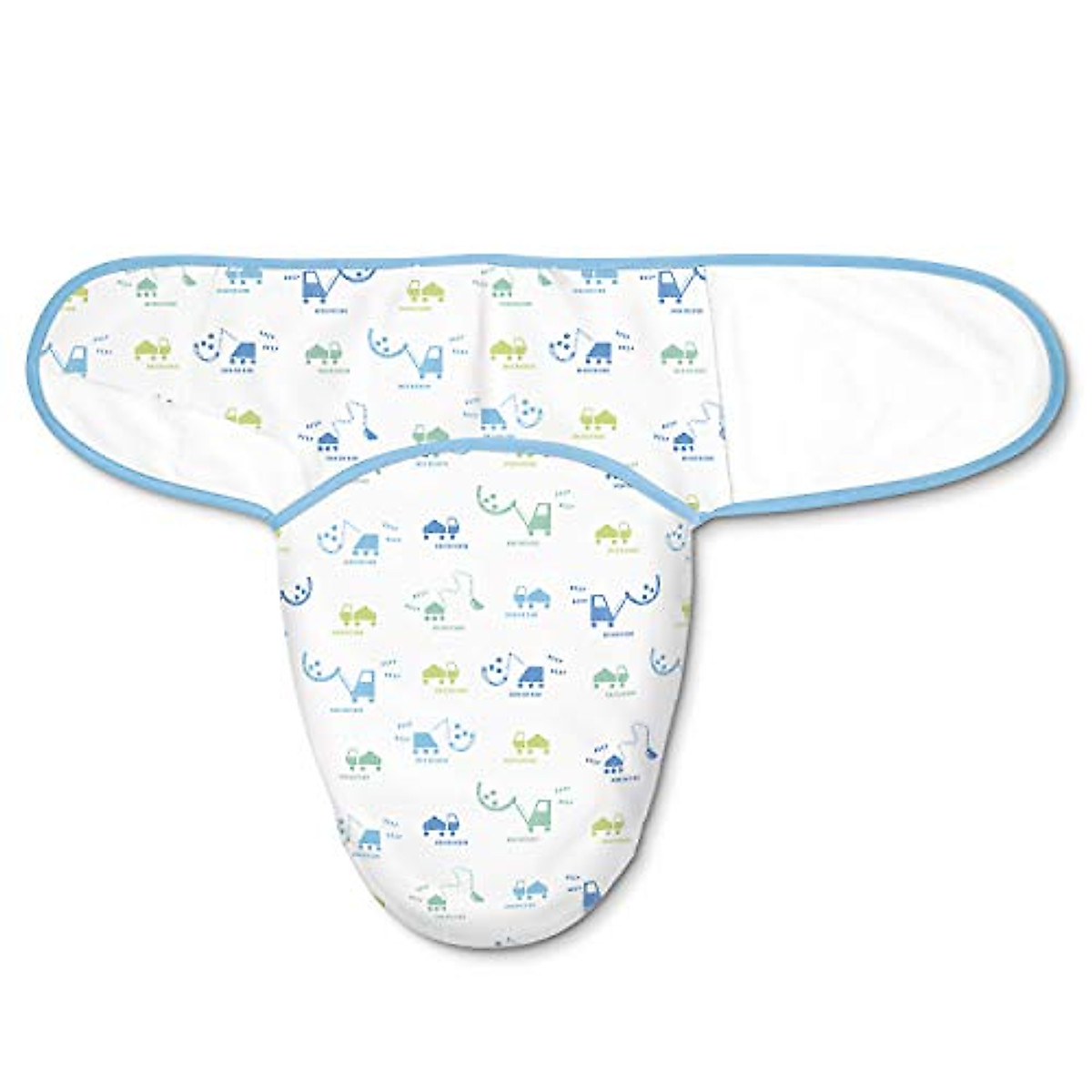 SwaddleMe Luxe Whisper Quiet Swaddle – Size Small/Medium, 0-3 Months, 2-Pack (Building Blocks) Extra-Soft Newborn Swaddle Wrap With Silent Fabric Closure and Bottom Zipper for Diaper Changes