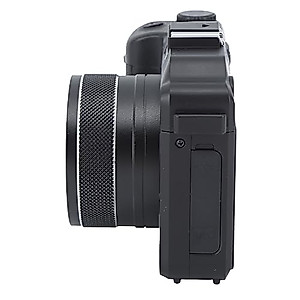 HD Digital Camera, Dual Lens Anti Shake 3.0inch IPS Display USB Connection 4K Digital Camera 18X Autofocus for Traveling (Black)