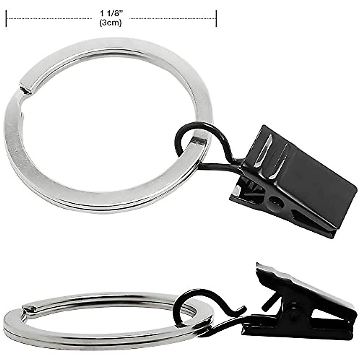 LimoStudio [Set of 10] Metal Ring Clips for Studio Backdrop Background, Compatible with Backdrop Stands, Background Support Stand, Curtain Ring, Drapery Ring Clip, AGG3231