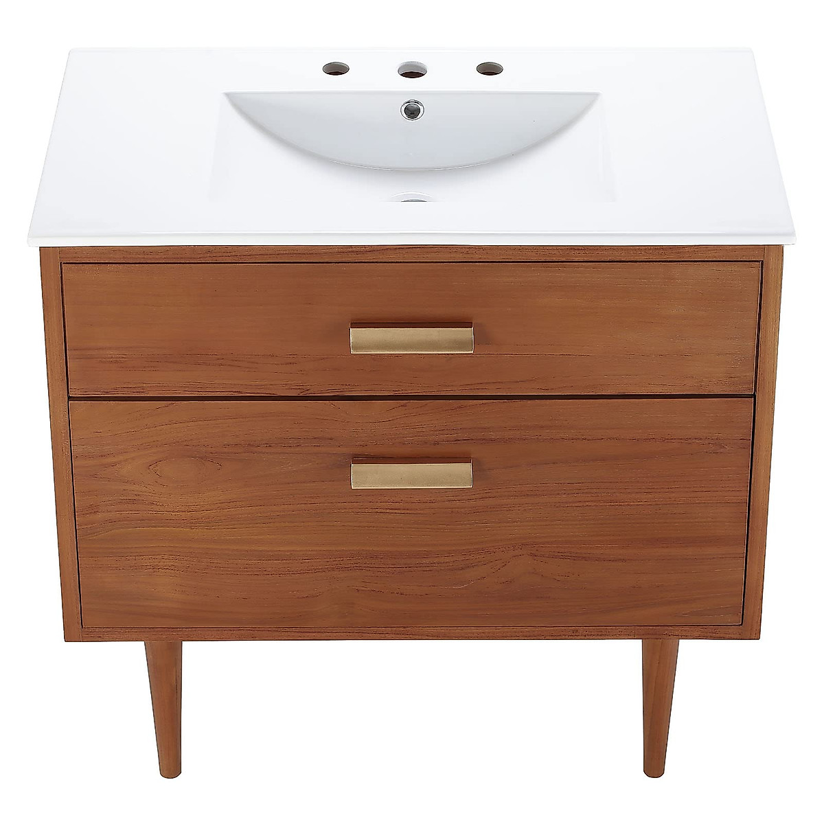 Modway Cassia 36" Bathroom Vanity, 36 Inch, Natural White