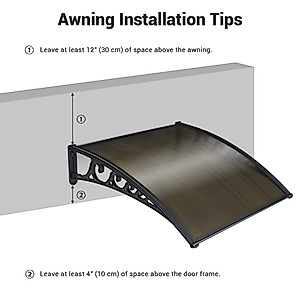 Yescom 2 Packs 40"x40" Outdoor Awning Patio Door Window Cover UV Protection Hollow Sheet