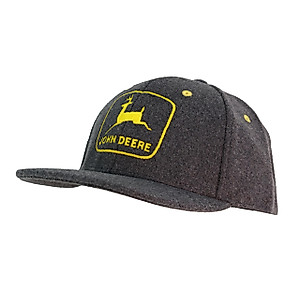 John Deere Faux Melton Wool-Charcoal-Os