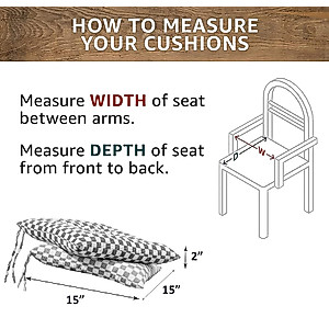 Chair Cushions for Dining Chairs 4 Pack - Seat Cushions for Kitchen Chairs, Chair Pads for Dining Chairs, Kitchen Chair Cushions for Home Kitchen & Dining Room Chairs (Dark Coffee, 4)