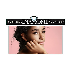 Central Diamond Center 925 Sterling Silver Lucita Solitaire Birthstone Ring w/Simulated Birthstone - March - Size 8