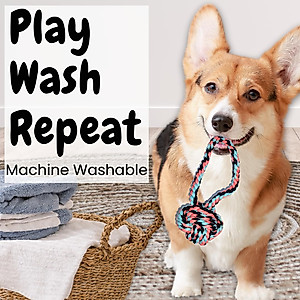 Otterly Pets 9-Pack Durable Dog Rope Toys for Aggressive Chewers – 100% Cotton, Machine Washable Tug of War and Fetch Toys for Small to Medium Dogs and Puppies