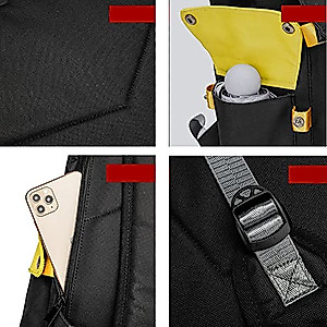 Toilet Bound Hanako Kun Backpack Bookbag Schoolbag Travel Daypack with USB Port (Red1) Large