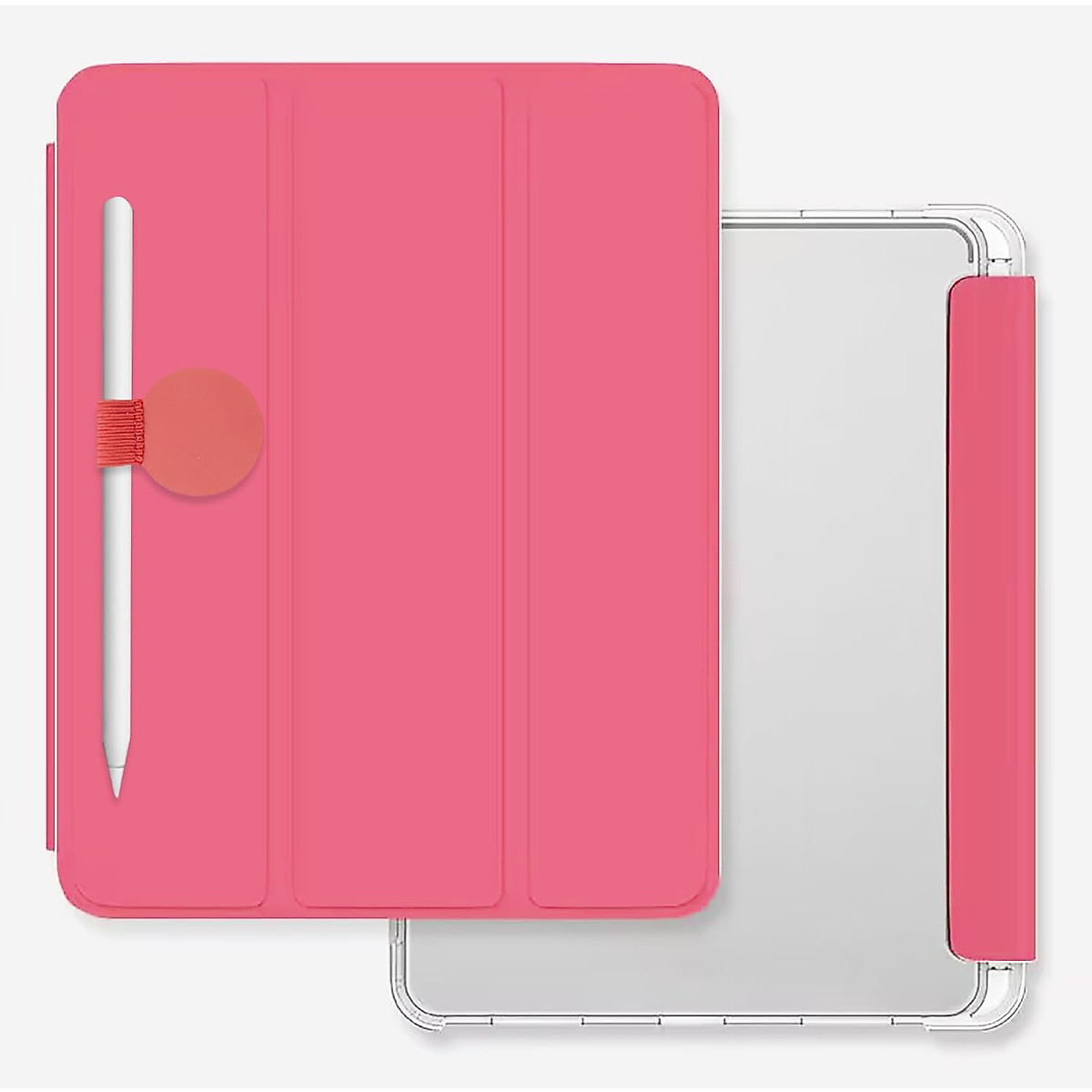 Mini Skater Round Pen Loop Holder for Notebooks Elastic Self Adhesive Leather Stylus Pencil Elastic Loops Holders Attached to Tablet Case Calendars Journals Planners Clipboard, Pack of 5 (Pink)