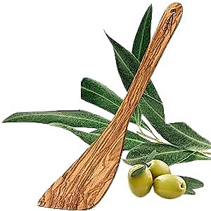 Olive Wood Spatula For Cooking Beautiful Wooden Spatula Turner Ideal For Nonstick Cookware, Stirring, Fry, Mixing, and Flipping Handmade For Kitchen Cookware