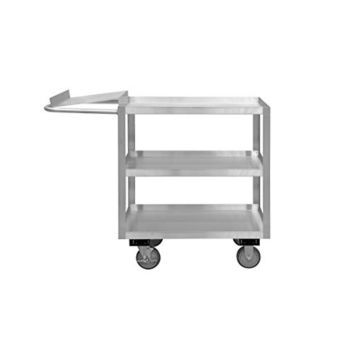 Durham SOPC1618303ALU5PU Stainless Order Picking Cart, 3 shelves