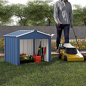 SUXXAN Metal Outdoor Small Storage Shed 3FT x 3FT, Steel Utility Tool Shed Storage House, Metal Sheds Outdoor Storage for Backyard Garden Patio Lawn,Blue