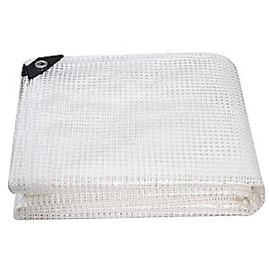 Clear Greenhouse Heavy Duty tarp 14 Mil Clear Waterproof Cover 10 Year UV Resistant Poly Tarp with Grommets 12 x8ft Superior Strength ,for Gardening, Farming, Nursery, Garden
