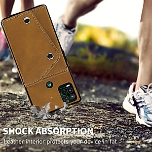 Compatible with Moto G Stylus 5G 2021 Wallet Case with Crossbody Shoulder Strap and Stand Leather Credit Card Holder Cell Accessories Phone Cover for Motorola GStylus G5 XT2131DL Women Girls Brown