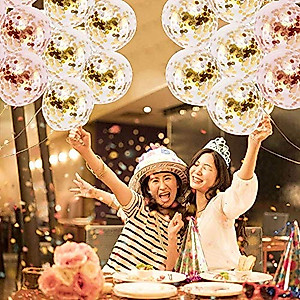 40 Pack Unicorn Latex Balloons For Arch Kit Column Garlands Banner Helium Confetti Balloons for Happy Birthday Party Wedding Celebrations Gold Rose Bulk Cute Party Decoration Supplies (12 Inch)