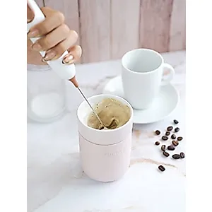 TUCUSA Original Portable Drink Mixer│Milk Frother Handheld │Hand Blender│Electric Whisk for Home & Kitchen │Milkshake Maker│Frother for Coffee, Chocolate, Cappuccino, Latte, Matcha. (CREAM)