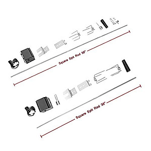 Royal Gourmet Universal Complete Rotisserie Kit for Grills, 36’’/50’’, 8x8 mm Square Spit Rod, Stainless Steel