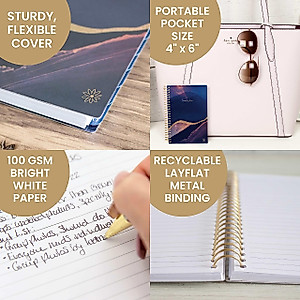 bloom daily planners 2024 Pocket Planner - 4” x 6” - (January 2024 - December 2024) - MINI Weekly/Monthly Agenda Organizer & Calendar Book - Midnight Mountains