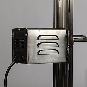 TITAN GREAT OUTDOORS Ash & Ember 4W Rotisserie Spit Roaster Grill, Rated 33 LB, Horizontal Adjustable Spit Rod for Outdoor Charcoal BBQ with Hood, Roast Chicken, Lamb, Pig, Beef