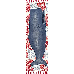 nuLOOM Thomas Paul Printed Flatweave Cotton Fabled Whale Runner Rug, 2' 6" x 6', Multi