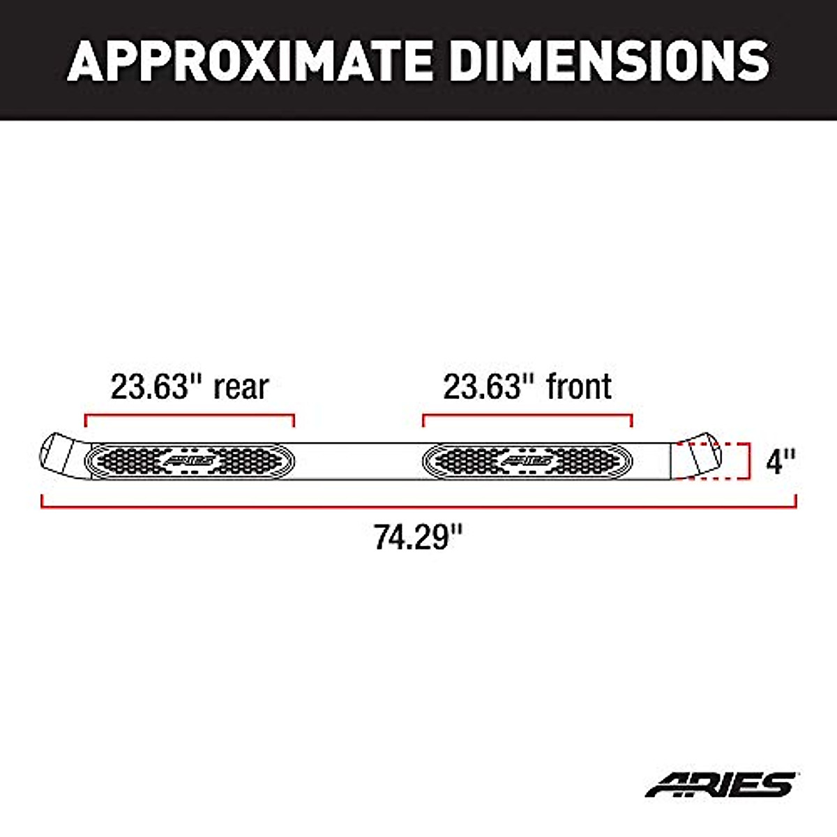 ARIES S221008 4-Inch Oval Black Steel Nerf Bars, Select Jeep Grand Cherokee