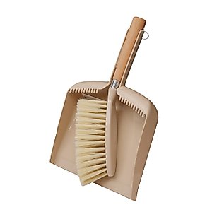 Anneome 1 Set 2pcs Desktop Dustpan Cleaning Broom Sofa Cleaner Mini Sweeper Hand Dustpan Small Brooms and Dustpans Portable Table Lamp Shades Outdoor Cleaner Handle Wooden Brush