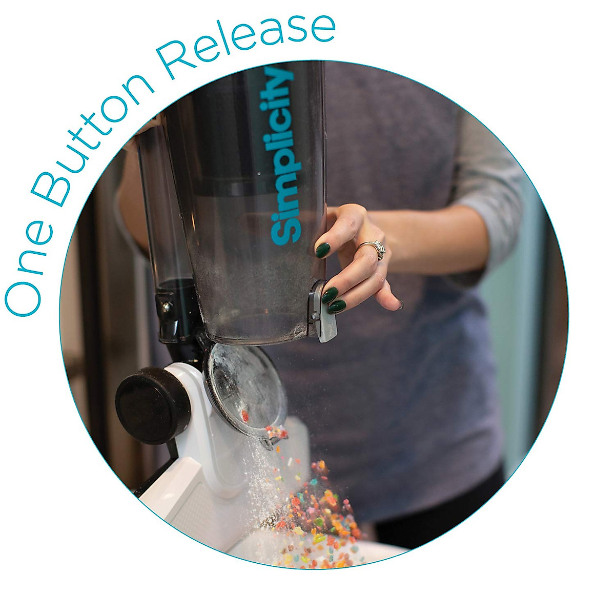 Simplicity Vacuums Corded Stick Vacuum Cleaner, Powerful Bagless Vacuum for Hardwood Floors with Two Speeds, Certified HEPA Filtration, S60 Spiffy