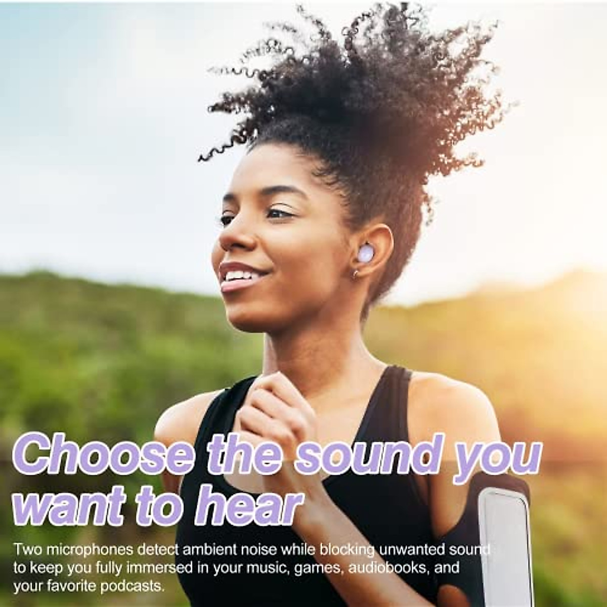 UrbanX Street Buds 2 for Motorola Moto G Power (2022) - Truly Wireless Bluetooth Headphones with Noise Isolation, Amplified Bass and Dual Dynamic Microphone - Purple