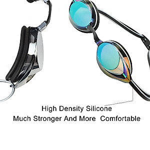 DARIDO Swim Goggles, Swimming Goggles 2 Pack Anti Fog UV Protection No Leaking for Adult, Men, Women, Youth