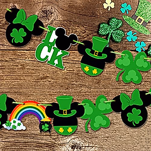 St Patricks Day Decorations Happy St Patricks Day Banner Shamrock Clover Hanging Garland Irish Theme Party Lucky Decor Supplies