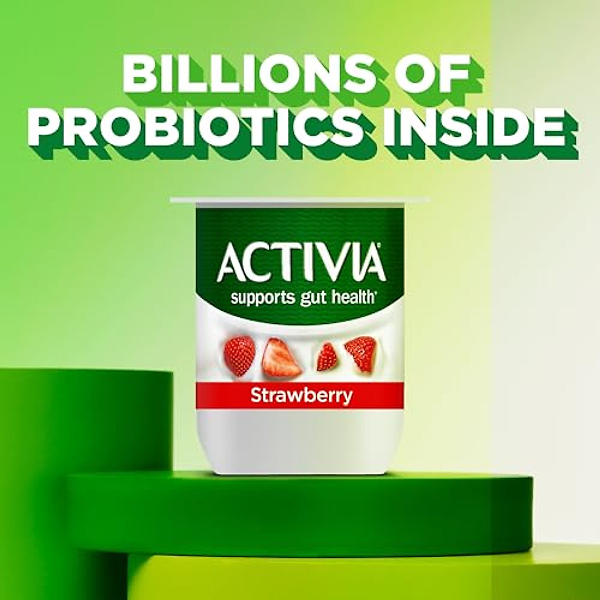 ACTIVIA Probiotic Low fat Yogurt, Strawberry, Non-GMO Project Verified, Multi Pack, 4 Oz, 4 Count