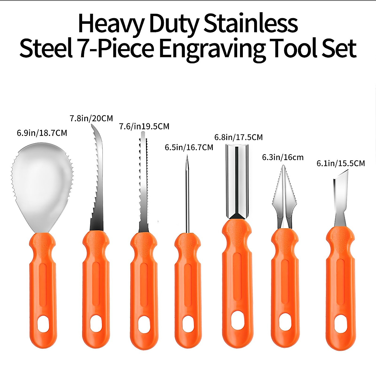 COJOSQC 23-PCS Pumpkin Carving Kits, Halloween Pumpkin Lights Essential Carving Tools, jack-o'-lantern Tool Set, A perfect set of carving knives for kids' Halloween decorations.