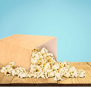 HOZEON 50 PCS 20 Ounces Paper Popcorn Boxes, Reusable Popcorn Containers for Party Movie Nights Theatre Themed Cinema Birthdays