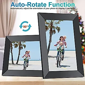 Frameo 10.1 Inch WiFi Digital Picture Frame with 1280 * 800P IPS Touch Screen HD Disply,Built-in 16GB Storage,Video Clips and Slide Show,Send Photos Instantly from Anywhere with via Free APP…
