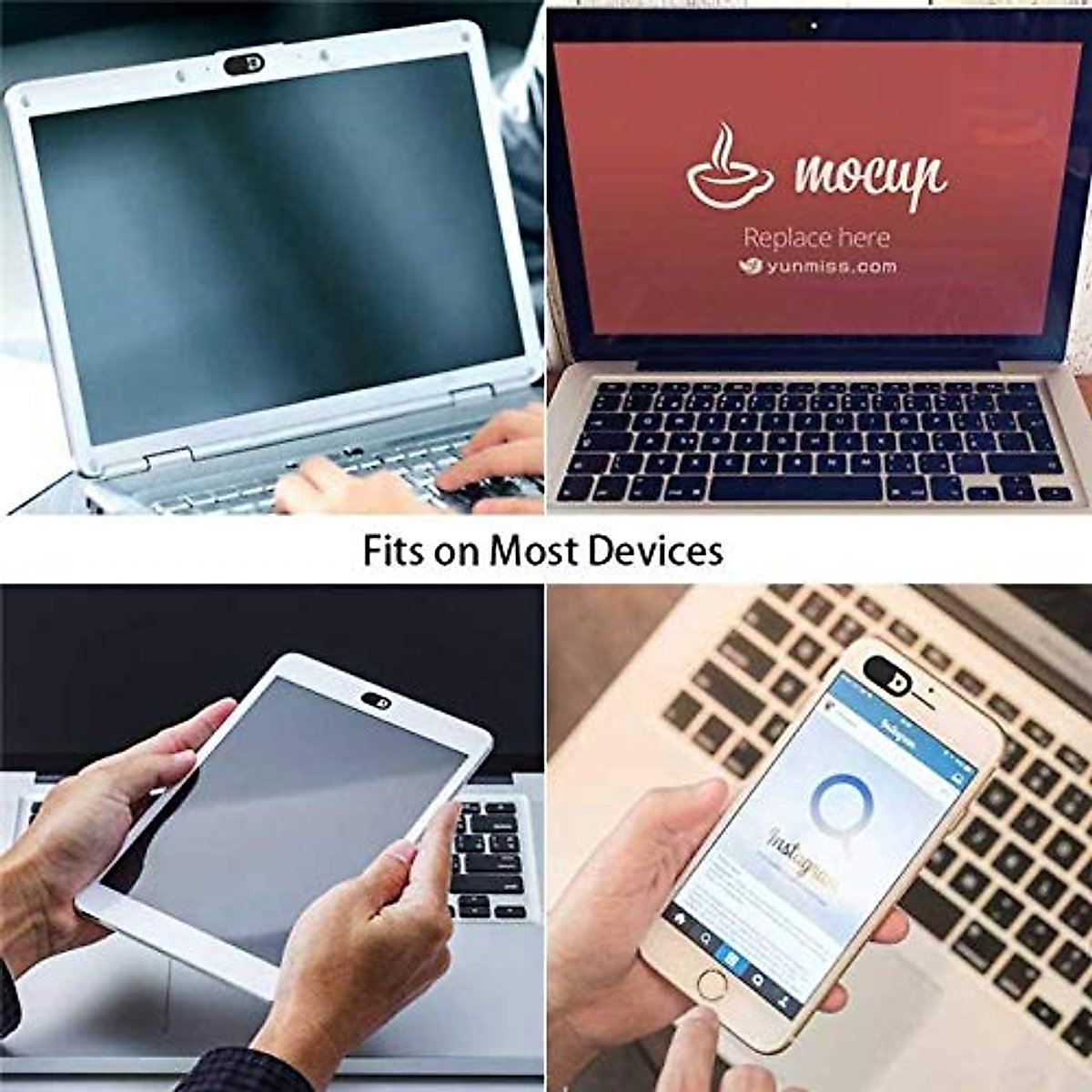 Privacy Camera Cover Security Blocker Webcam Closure Black for Edge Plus (2022), Compatible with Motorola Edge Plus (2022)