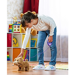 Greenbo Toy Dog Remote Control Barking and Walking Dog Toy for Kids with Leash Includes Interactive Toy Puppy Accessories Great Gift Dogs for Girls Boys