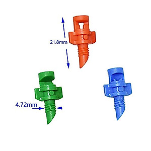 YFQHDD 90/180/360 Degrees Garden Irrigation Simple Refraction Nozzle Watering Flower Mist Nozzle Threaded Connection Sprayer 50 Pcs (Color : Blue)