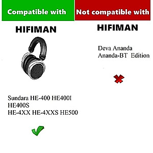 VEKEFF Velour Replacement Earpads Compatible with Hifiman SUNDARA HE400 HE400SE 400I 400S HE560 560I HE500 Headphones (Hybrid)