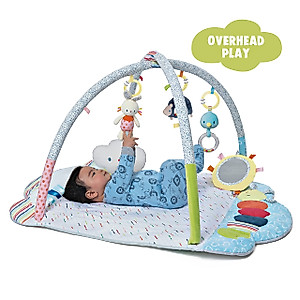 GUND Baby GUND Tinkle Crinkle & Friends Arch Activity Gym Playmat Sensory Stimulating Plush 8-Piece Set, White
