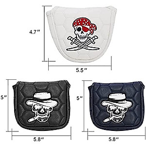 GOLTERS Golf Club Covers Mallet Putter Cover Magnetic Headcover Leather Magnetic Closure for Scotty Cameron Odyssey Taylormade Ping Golf Gift for Men Women Golfer
