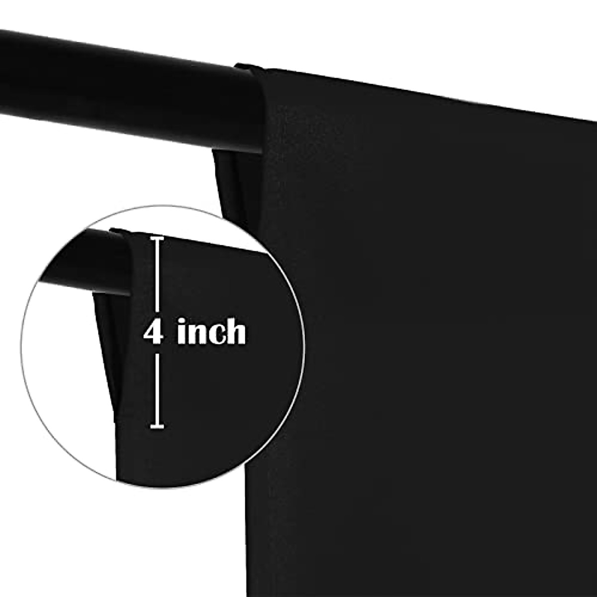 Sugargirl Black Backdrop Background for Photography, 8X10FT Photo Backdrop Black Screen Photo Booth Backdrop for Photoshoot Party Video(1 Panel)