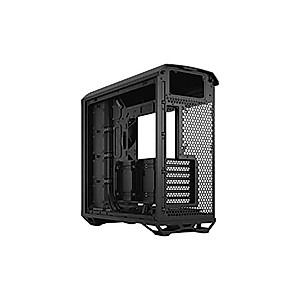 Fractal Design Torrent Black - Light Tint Tempered Glass Side Panel - Open Grille for Maximum air Intake - Two 180mm PWM and Three 140mm Fans Included - Type C - ATX Airflow Mid Tower PC Gaming Case