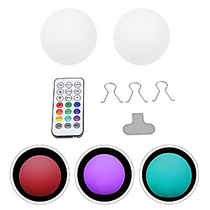 YARDWE LED Floating Pool Lights Ball: Floating Ball Lamp 2 Pcs Waterproof LED Glow Globe Swimming Pool Lights Lamp for Outdoor Lawn Garden Pond Backyard