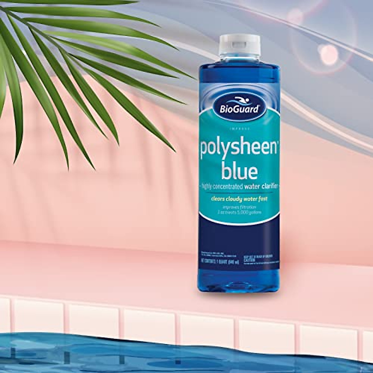 2 Pack BioGuard Polysheen Blue Swimming Pool Water Clarifier (1 Quart ...