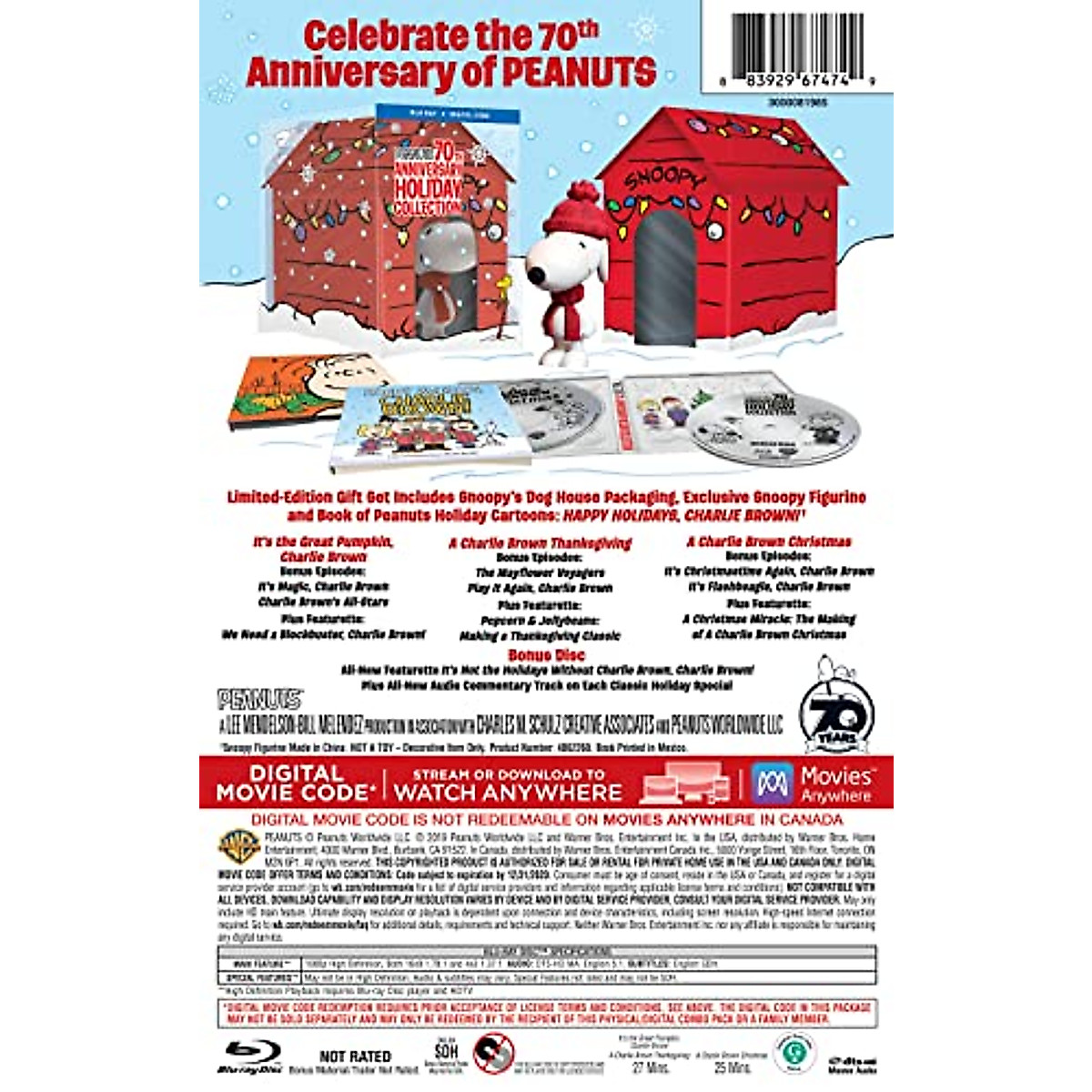 Peanuts 70th Anniversary Holiday Collection Limited Edition (Blu-ray)