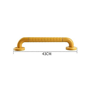 CRODY Bath Wall Attachment Handrails Grab Bar Rails Shower Aid and Safety Support Armrest Grab Bar,Safety Copper Handrail,Wall Mounted Straight Towel Rack/68Cm
